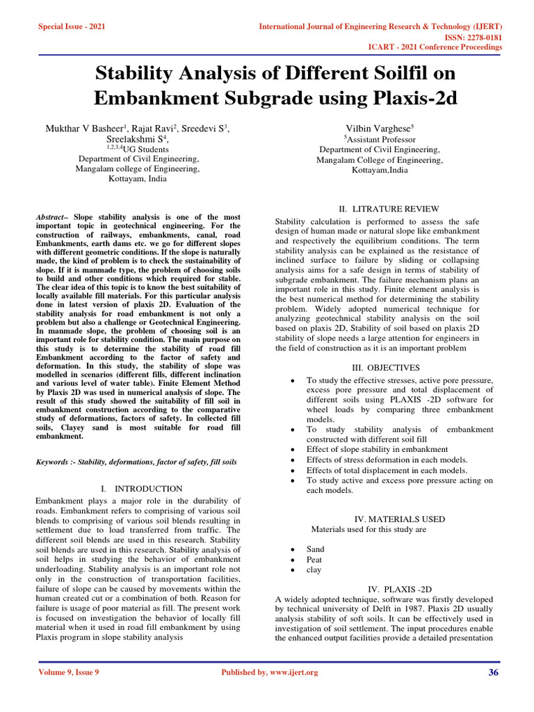 2021 Stability - Analysis - of - Different - Soilfil | PDF | Applied And Interdisciplinary ...