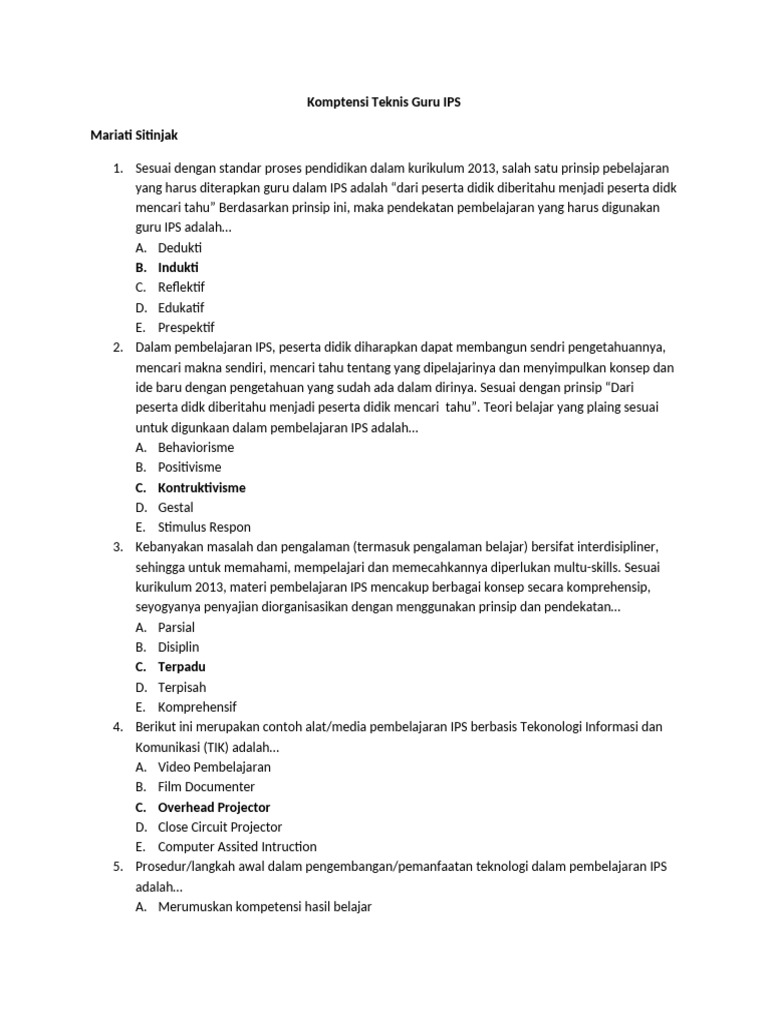 PEMBAHASAN SOAL P3K | PDF