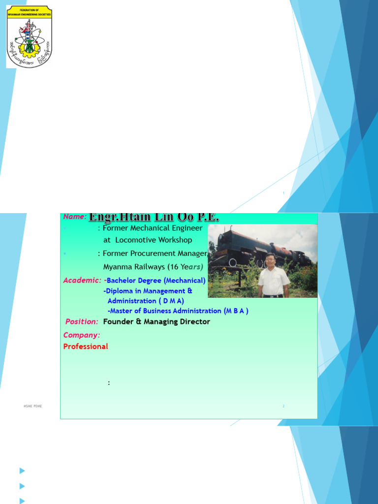 Introduction To QA QC For RC & Steel Structure in Construction Industry Speaker by U Htain Lin ...