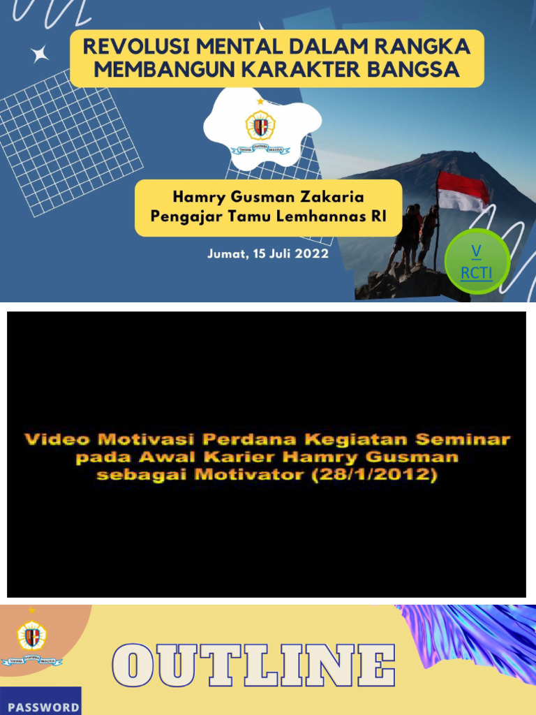 Bagi Ir. Hamry Guzman Zakaria, M.M. (Revolusi Mental Dalam Rangka ...