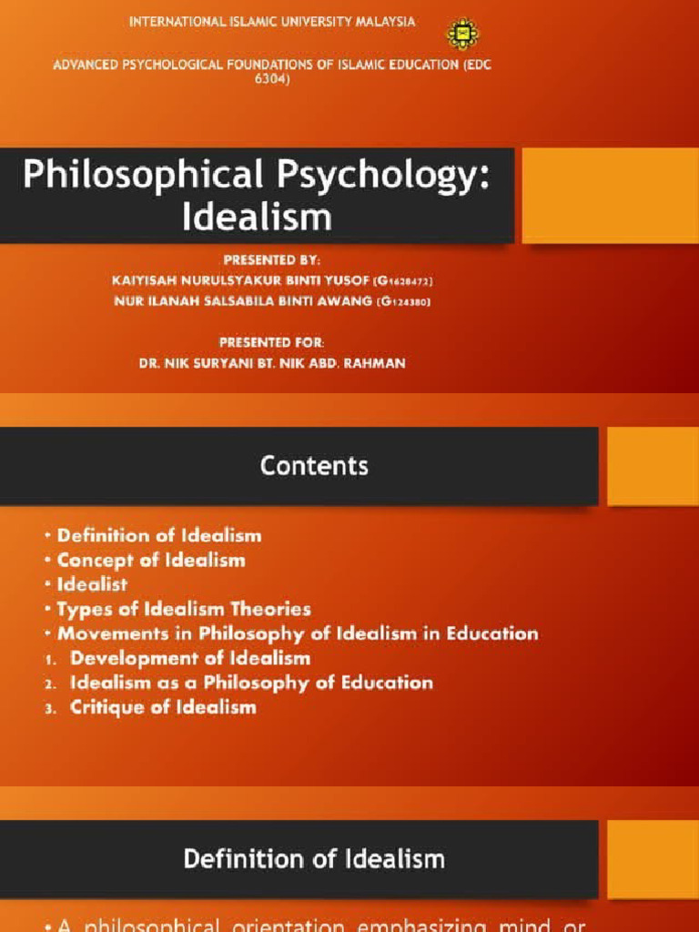 Idealism Prespective | PDF