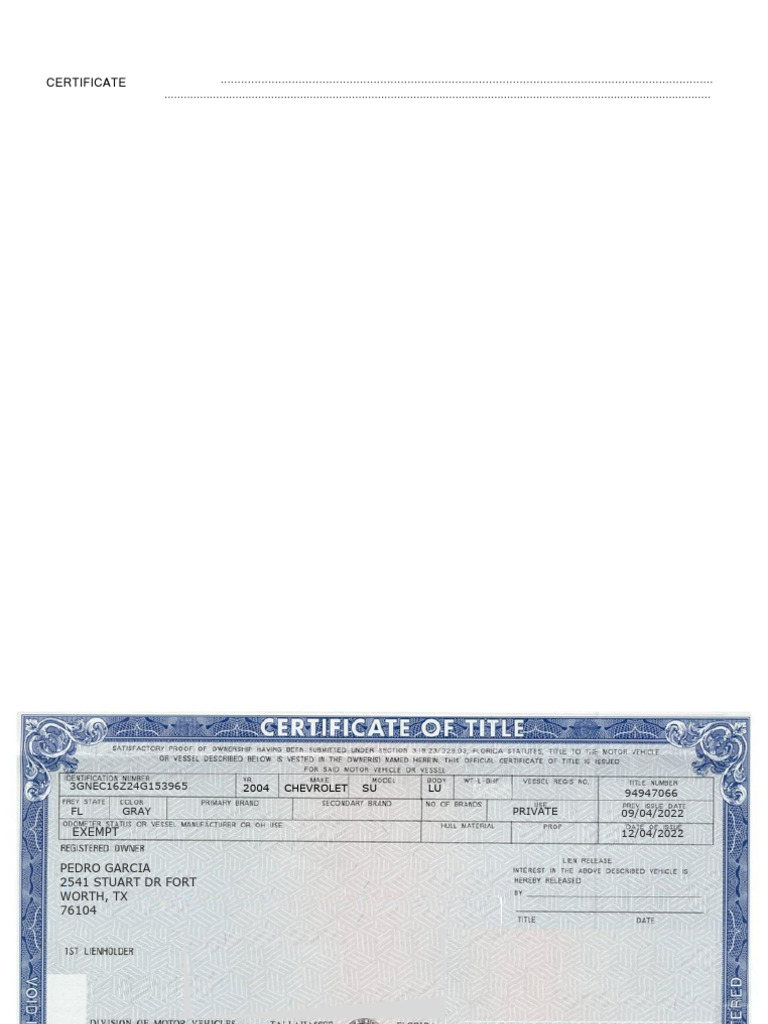 Florida Certificate Catalog | PDF