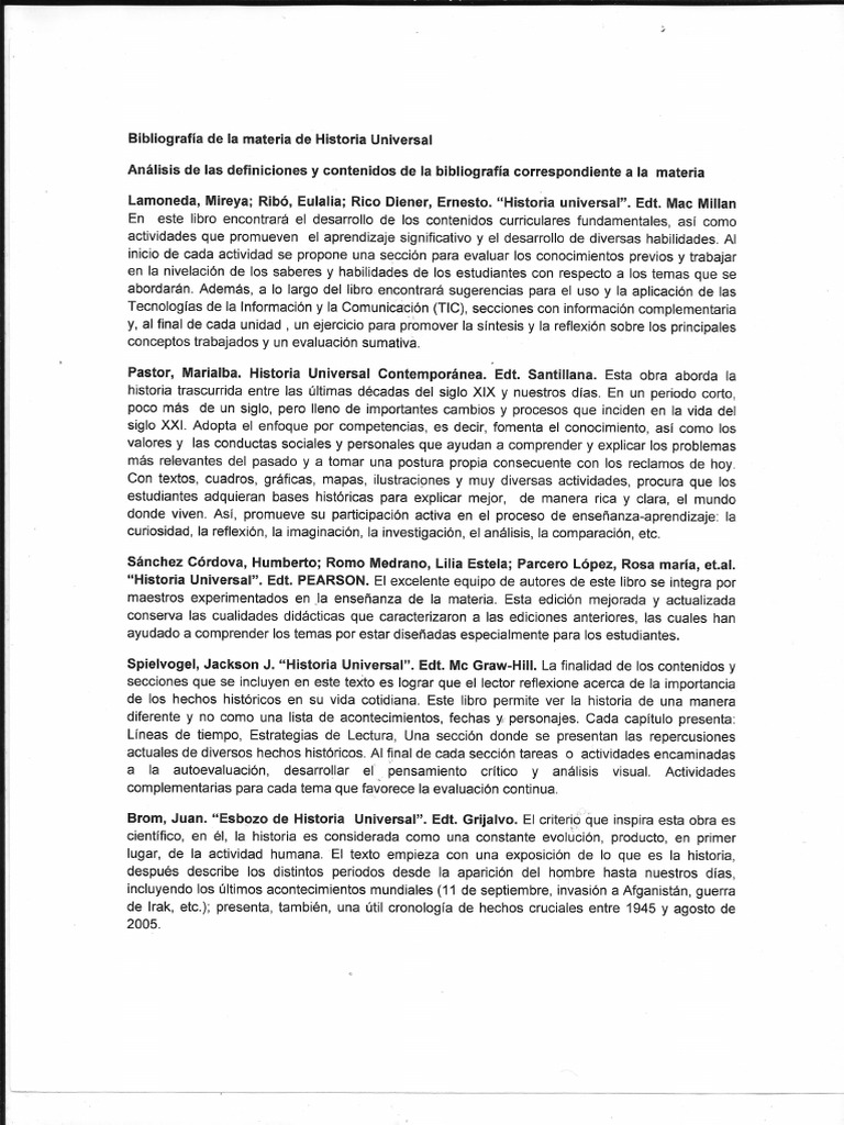 Bibliografía Hist. Universal III | PDF