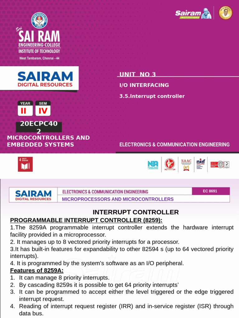 3 5 Interrupt Controller Pdf Microcontroller Computer Engineering