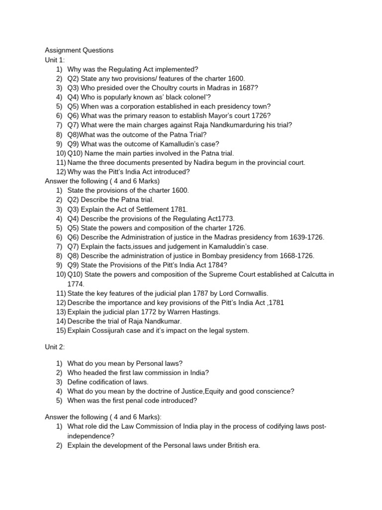 U1 - U4 Assignment Questions | PDF | Justice | Crime & Violence
