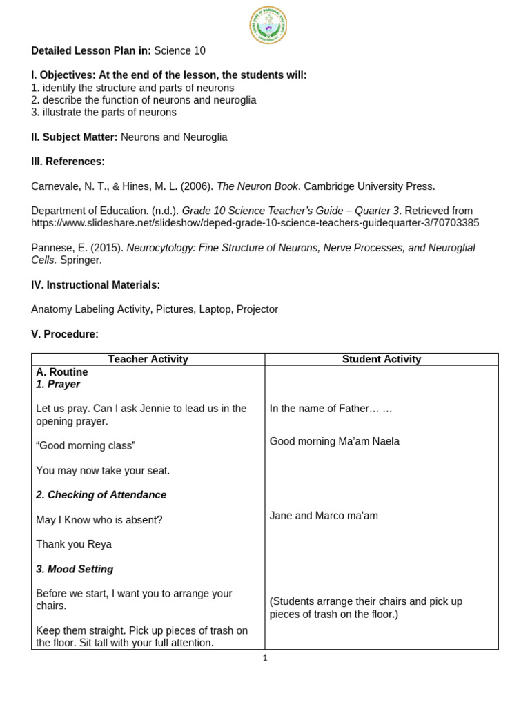 LP2 - Neurons and Neuroglia | PDF | Neuron | Axon