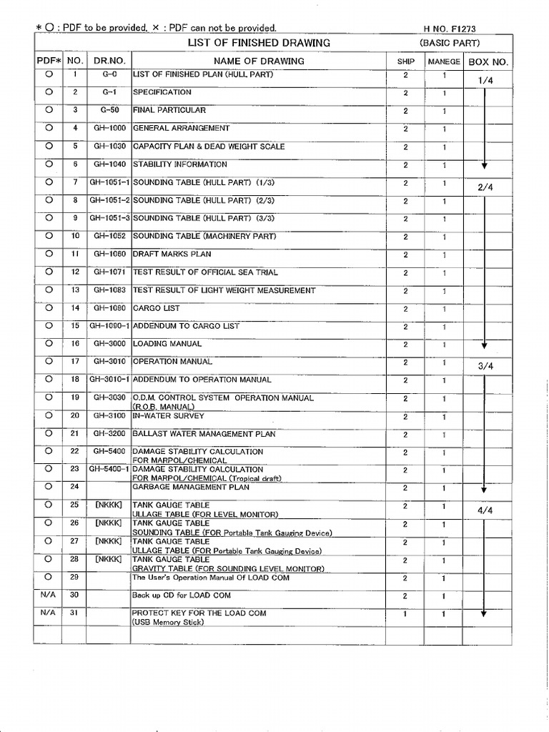 F-1273 - Final Drawing List For PDF | PDF