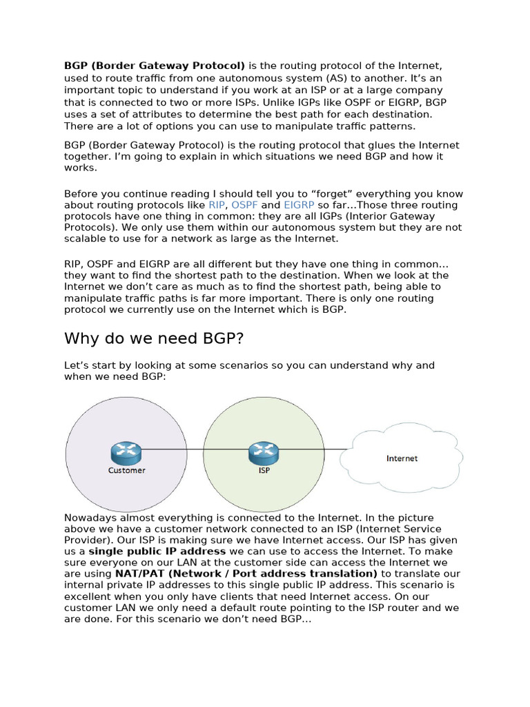 BGP | PDF | Ip Address | Routing