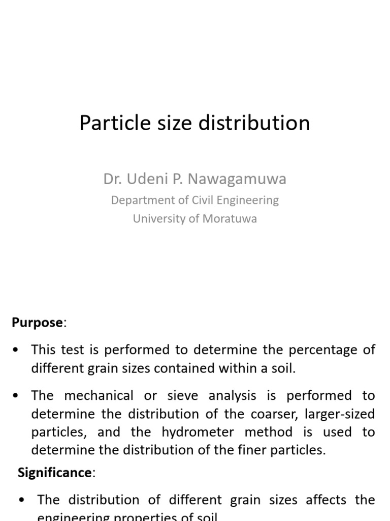 Particle Size Distribution | PDF | Materials | Earth Sciences