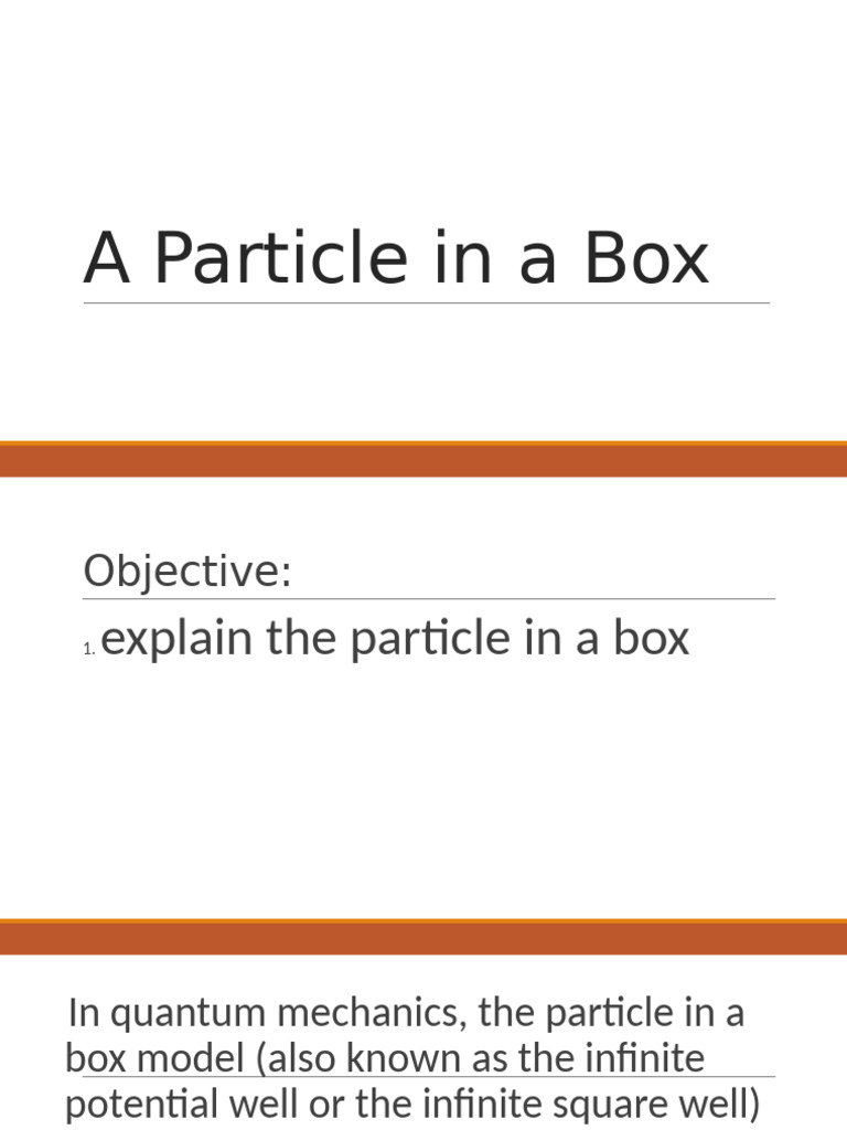 12 a Particle in a Box | PDF
