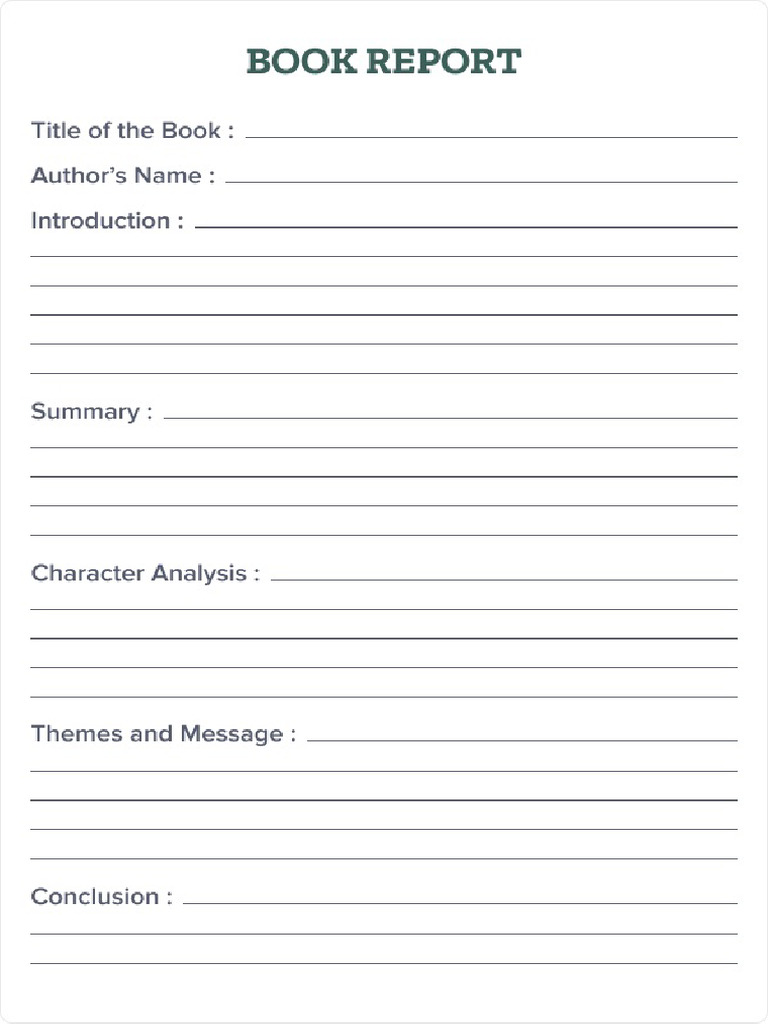 Book Report - Infographic | PDF