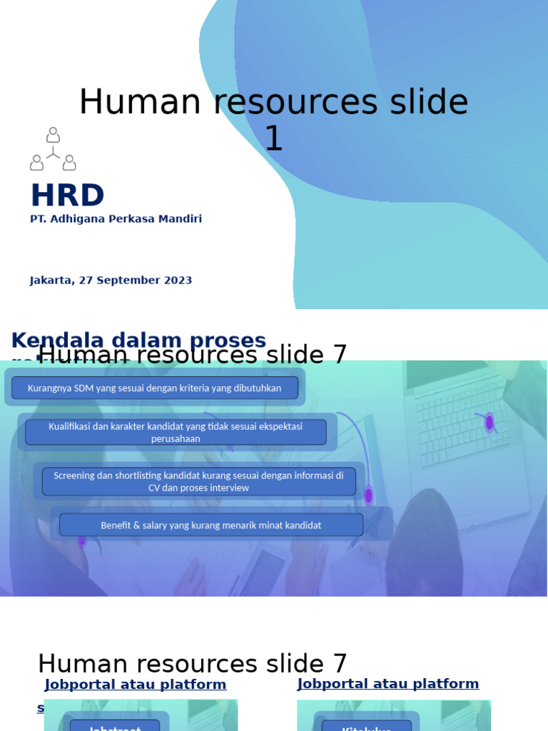 HRD Presentation for (Teknik Pencarian Kandidat Yang Efektif) | PDF