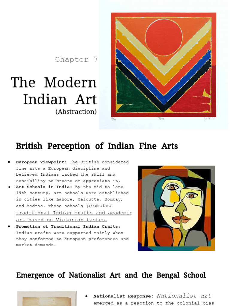 12th - Chapter 7 - The Modern Indian Art (Abstraction) | PDF | The Arts
