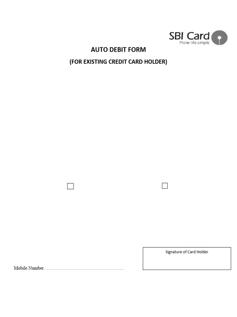 Auto Debit Enrollment Form For Karnataka Bank | PDF | Debit Card | Credit Card