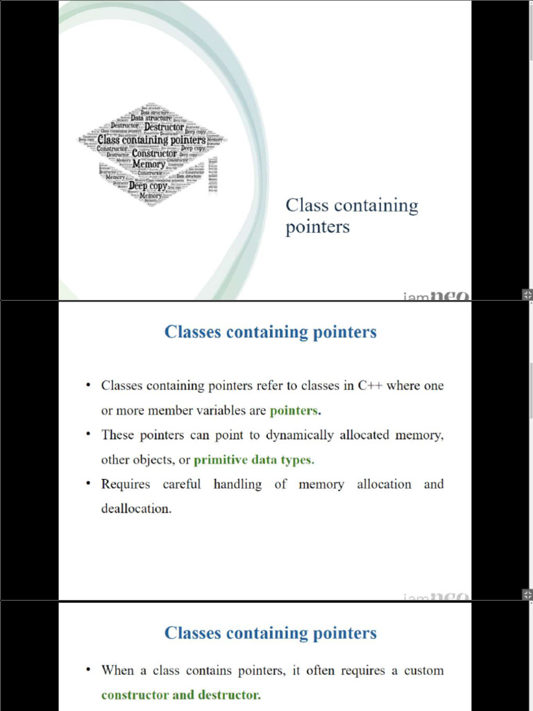 CPP - Class Containing Pointers | PDF CPP - Class Containing Pointers | PDF