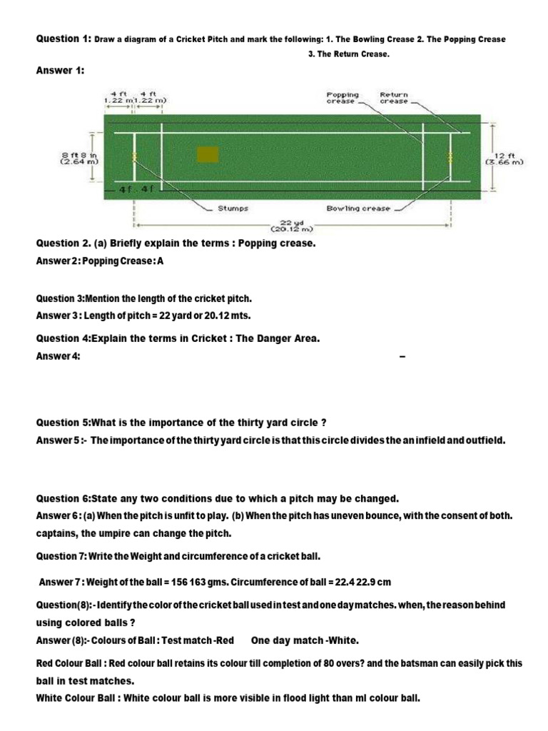 Cricket Notes 1 | PDF | Bowling (Cricket) | Cricket