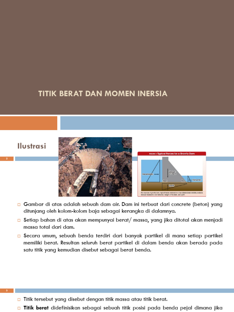 w.12. Titik Berat Dan Momen Inersia | PDF