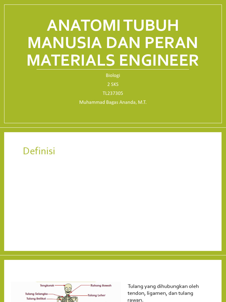 2024_Biologi Pertemuan 4 (Anatom Tubuh dan Permasalahannya) | PDF