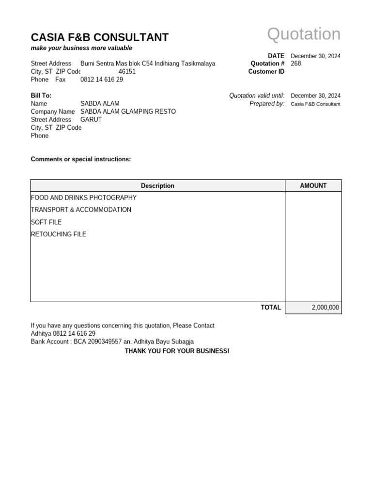 CASIA QUOTATION 1 nov | PDF