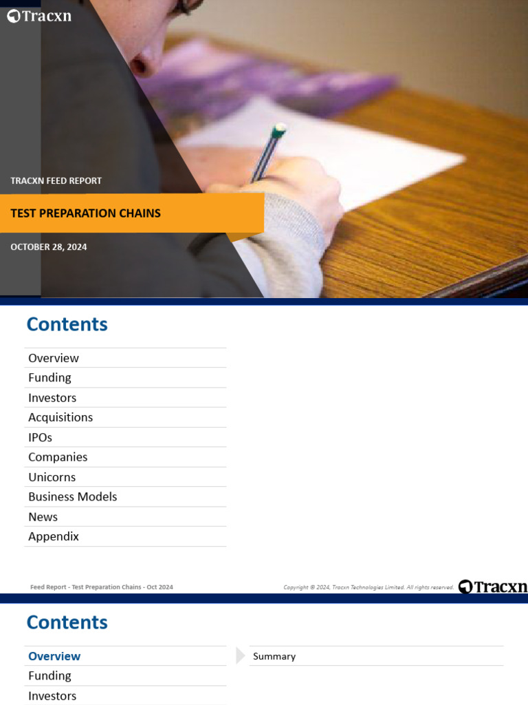 Test Preparation Chains - Tracxn Feed Report - 28 Oct 2024 Free | PDF ...
