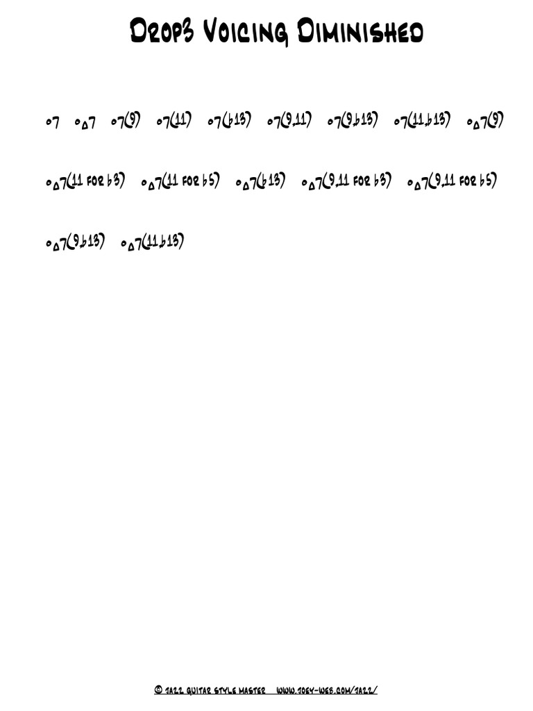 Drop 3 Voicing Diminished | PDF