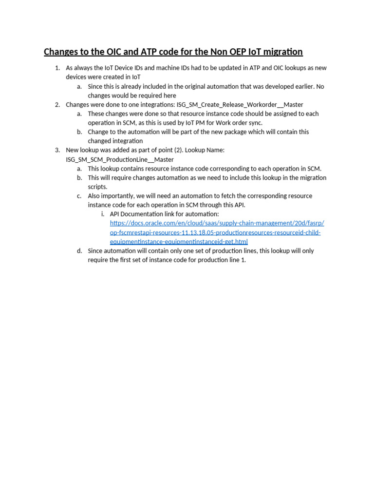 SM - Non-OEP Automation Changes For OIC and ATP | PDF | Computer Science | Data Management Software