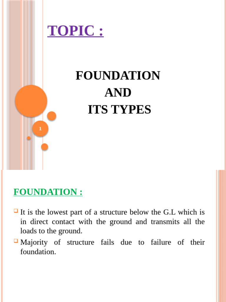 Types of Foundation | PDF | Foundation (Engineering) | Column