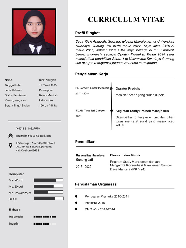 Rizki Anugrah CV | PDF