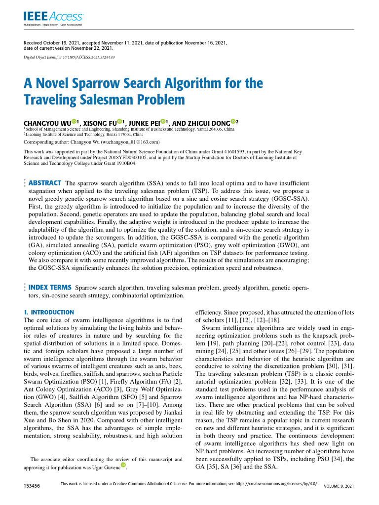 A_Novel_Sparrow_Search_Algorithm_for_the_Traveling_Salesman_Problem | PDF | Mathematical ...