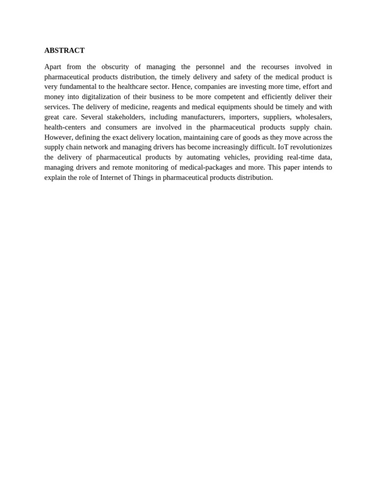 IOT Course Paper - Abstract | PDF