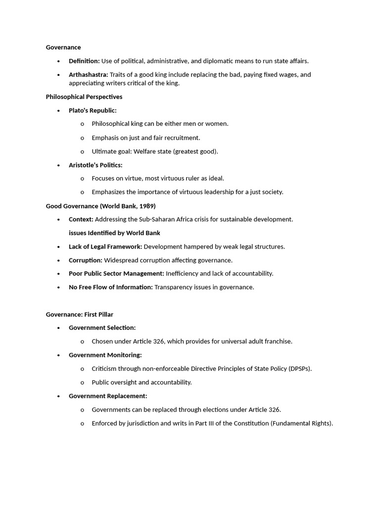 Understanding Governance and Good Governance | PDF