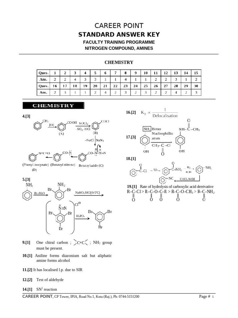 Sol. Nitrogen Compound, Amines | PDF
