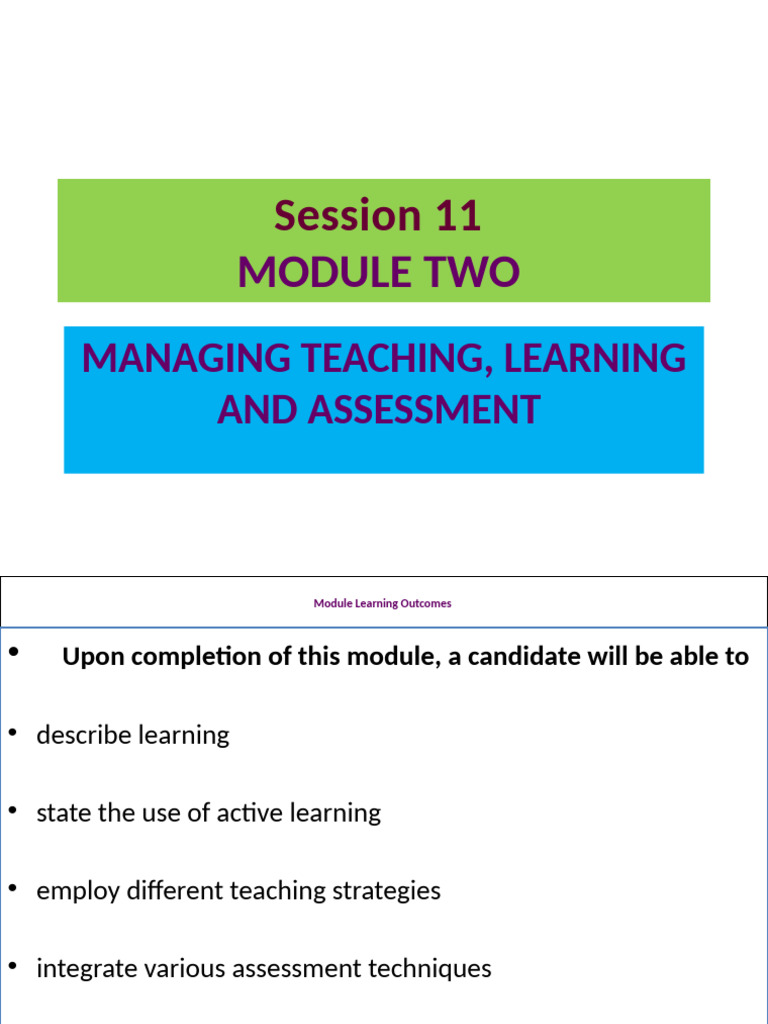 Managing Teaching and Learning Strategies | PDF | Learning ...