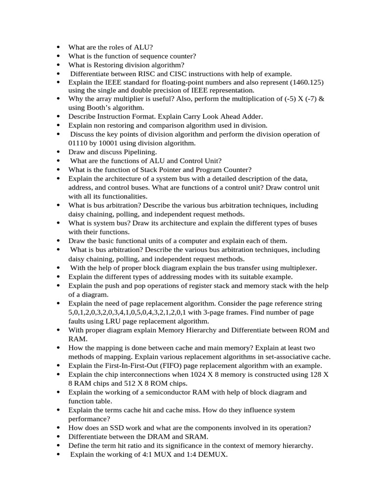 Practice Questions (Ldca) | PDF | Random Access Memory | Cpu Cache