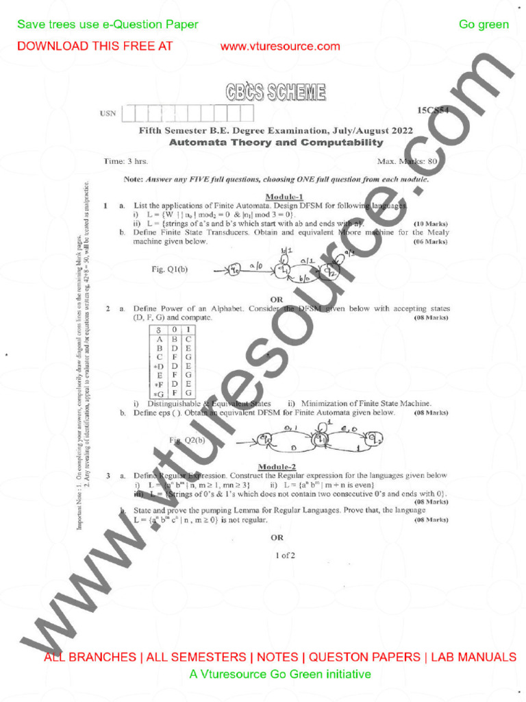 Old Modelpaper 2 | PDF