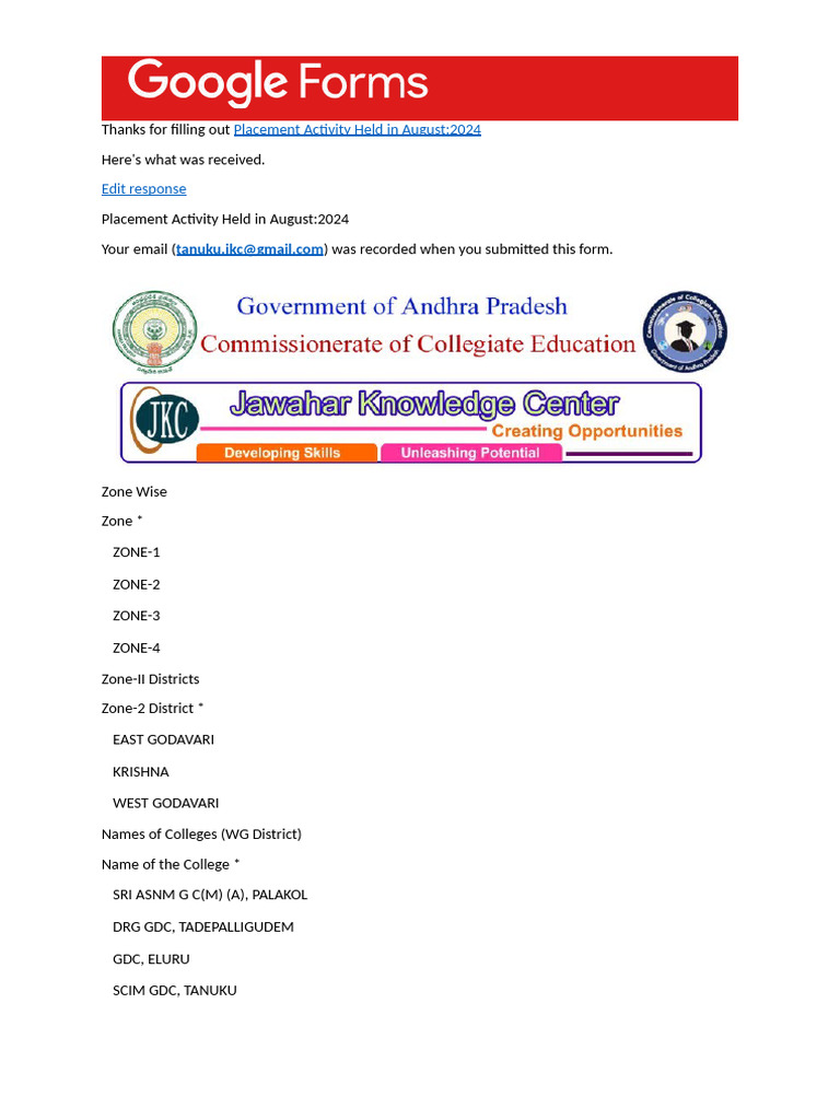 01-08-2024 Cce Response - Job Drive | PDF