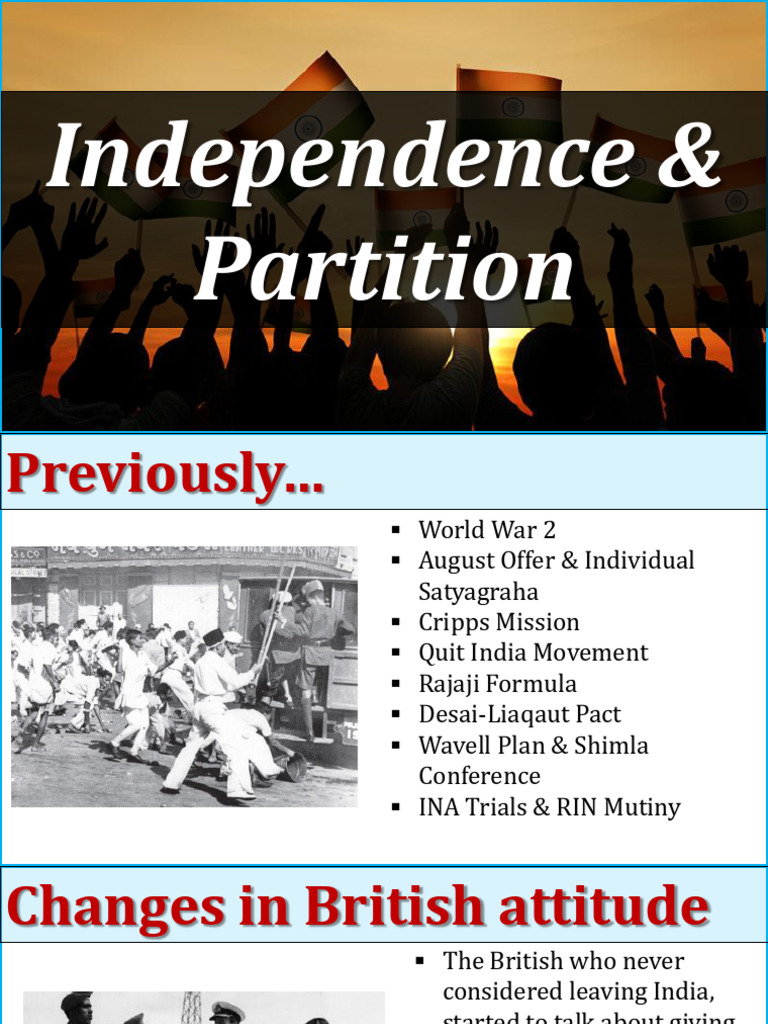 History Moden India - 14 - Independence - Partition | PDF | Partition ...