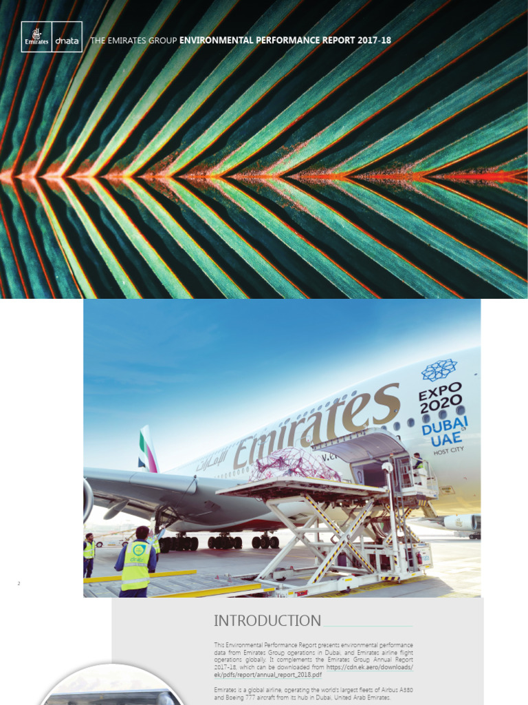 Emirates Group Environmental Report 2017-18 | PDF | Emirates (Airline ...