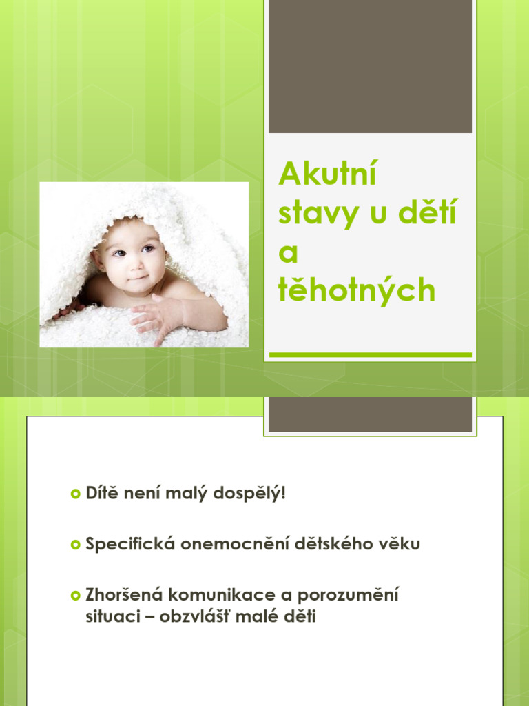 AkutnÃ Stavy U Dä Tã | PDF