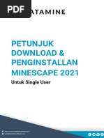 Petunjuk Download & Penginstallan MineScape 2021 Untuk Single User | PDF