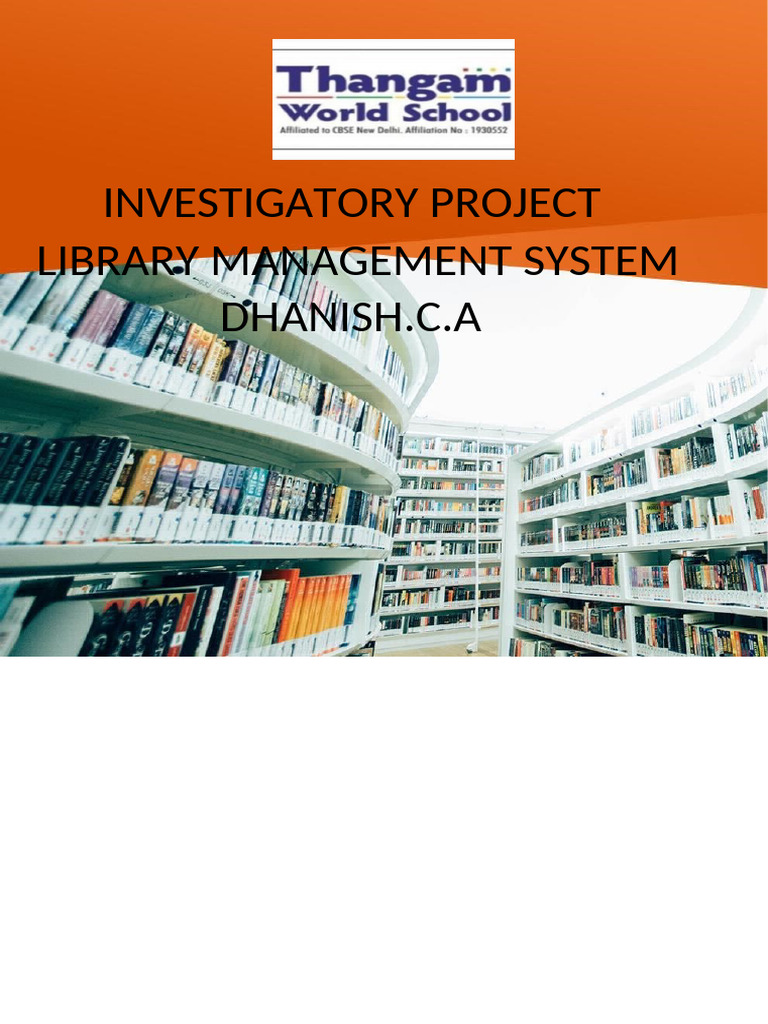 Library Management System Project | PDF
