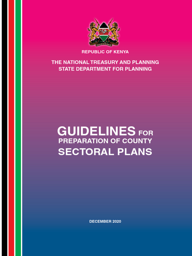 Guidelines For Preparation of County Sectoral Plans | PDF ...