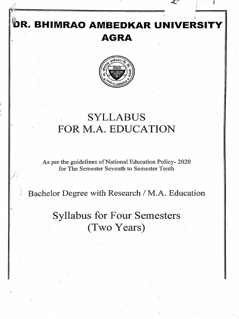PG Education Syllabus | PDF