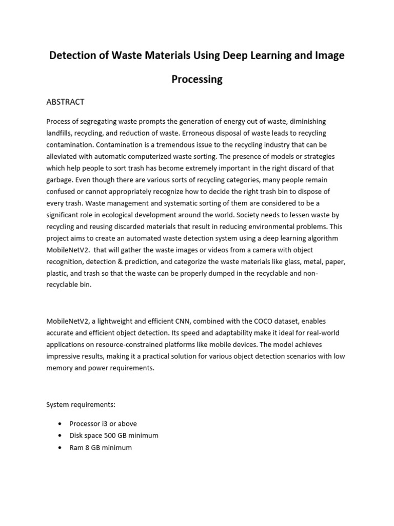 Automated Waste Sorting with AI | PDF