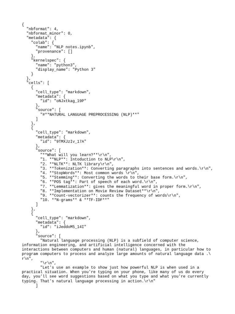 Ipynb | PDF | Linguistics | Grammar