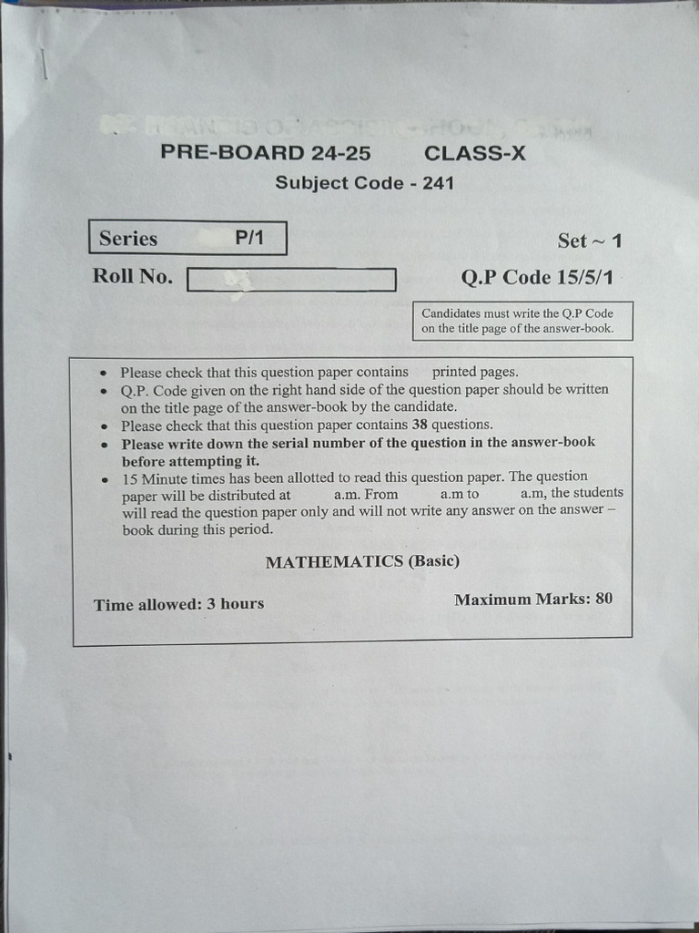 Most Important Question Paper For Pre Boards 2024-2025 Announced by ...