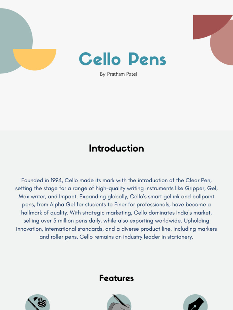 Cello Pens: Quality Writing Instruments | PDF | Pen | Brand