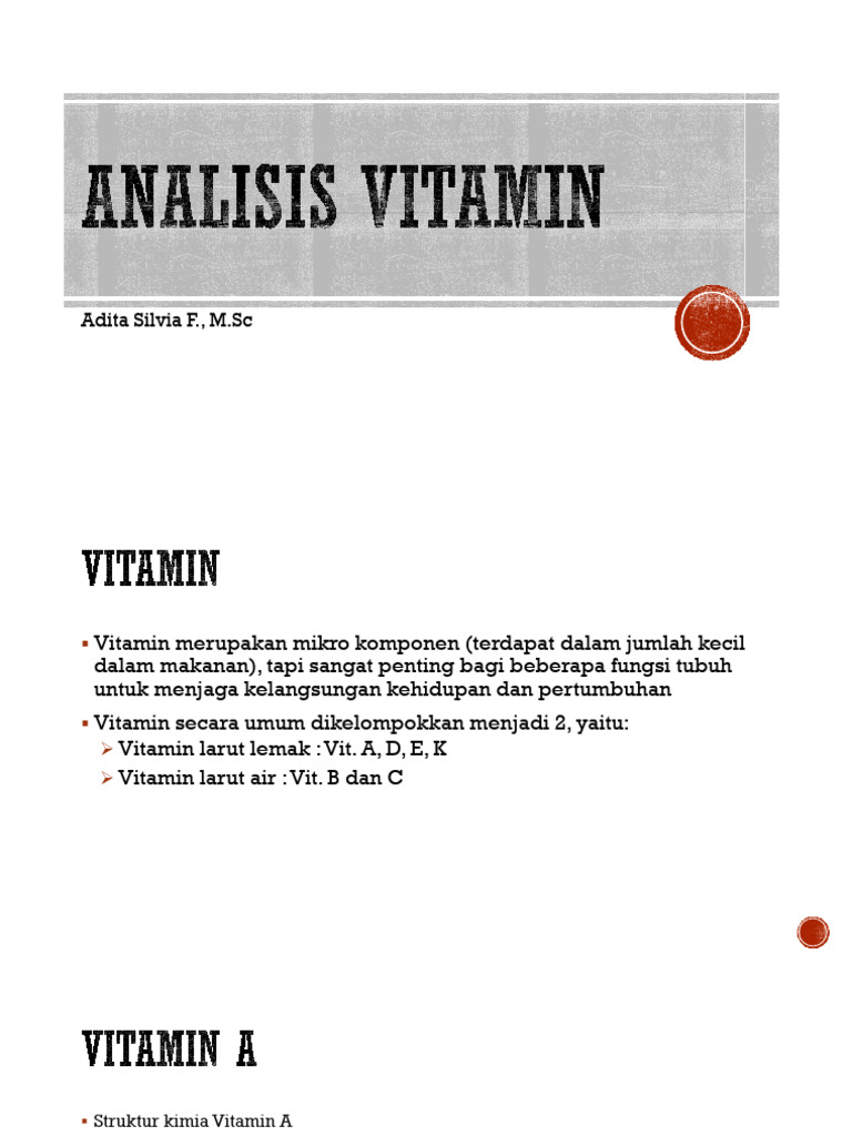 Analisis Vitamin | PDF