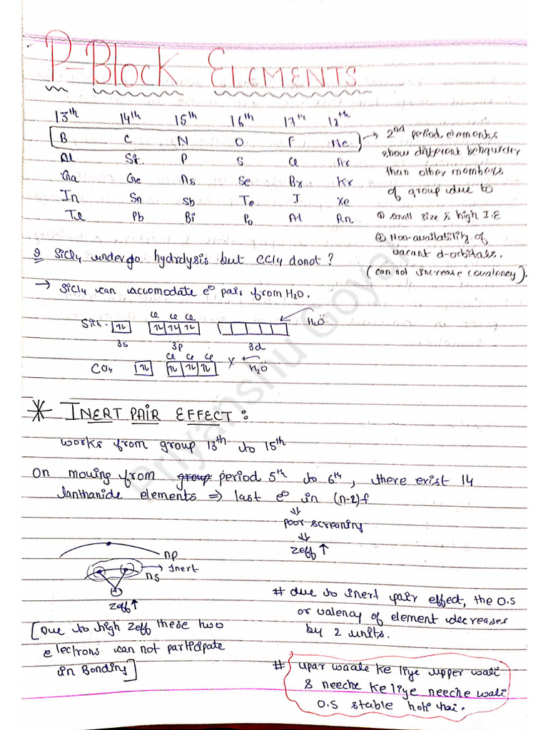 P Block Notes | PDF