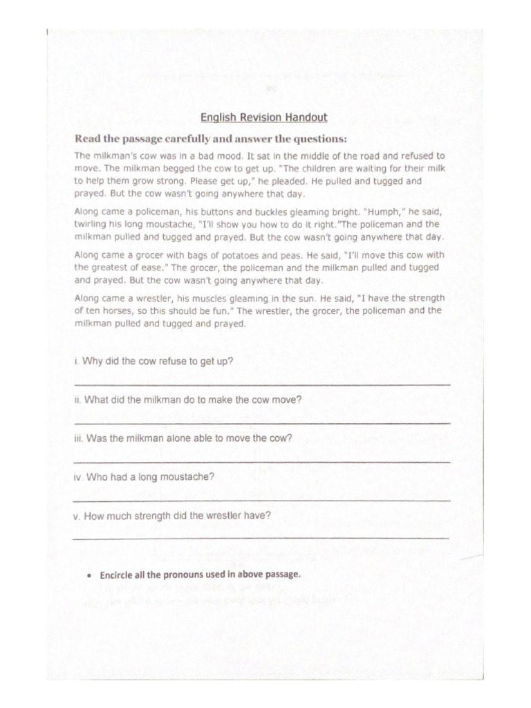 English RHO Unit-ll | PDF